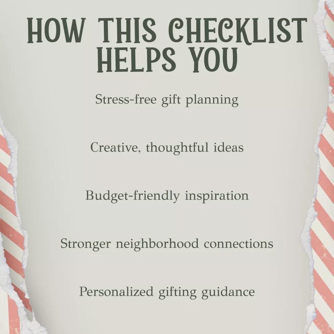 Neighbor Gift Checklist Printable | Easy Christmas Gift Ideas for ...