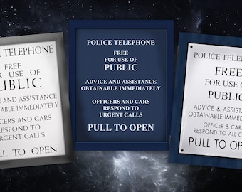 TARDIS Police Box Sign - Etsy
