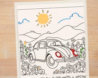 vw bug coloring book
