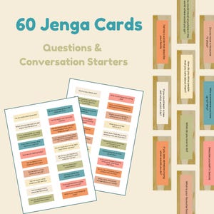 Jenga Questions & Conversation Starter Cards - Social Psychology, Table ...