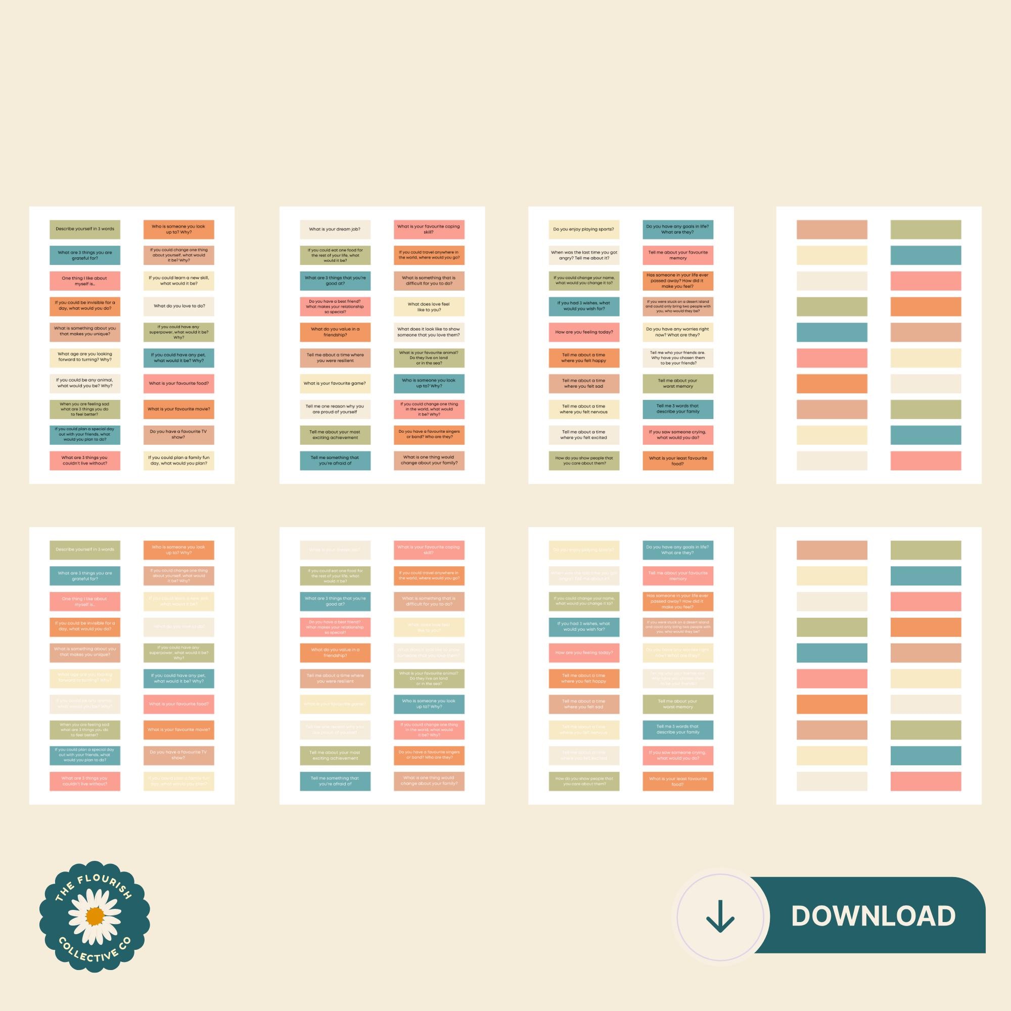 Jenga Questions & Conversation Starter Cards - Social Psychology, Table ...