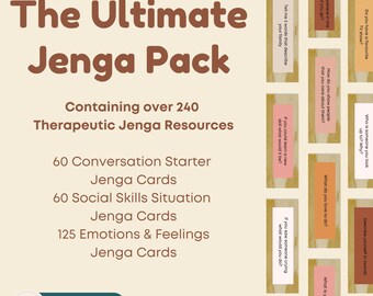 Jenga Questions & Conversation Starter Cards Social Psychology, Table ...