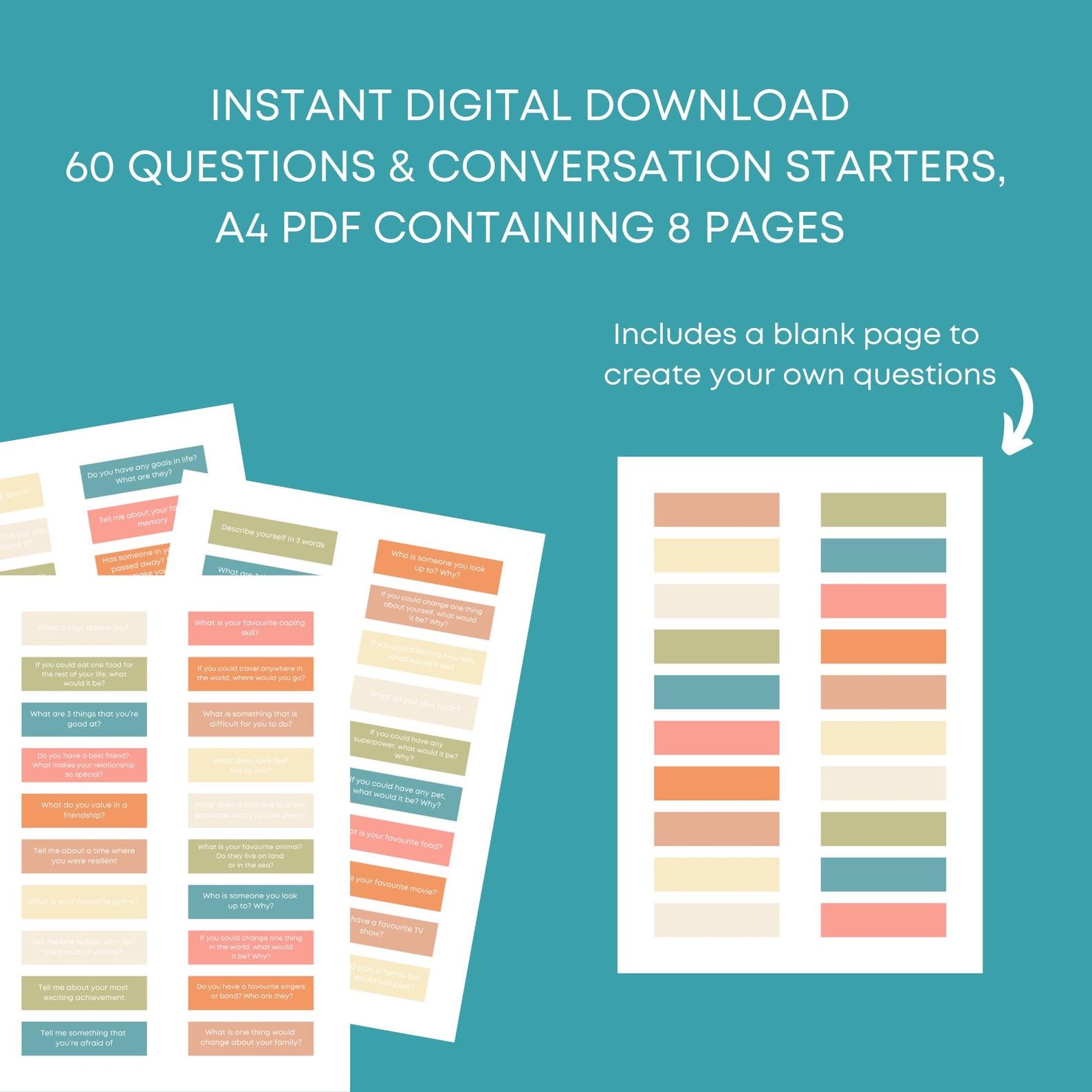 Jenga Questions & Conversation Starter Cards Social Psychology, Table ...