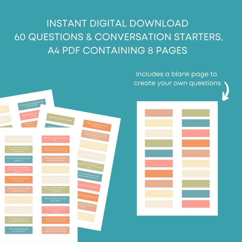 Jenga Questions & Conversation Starter Cards - Social Psychology, Table ...