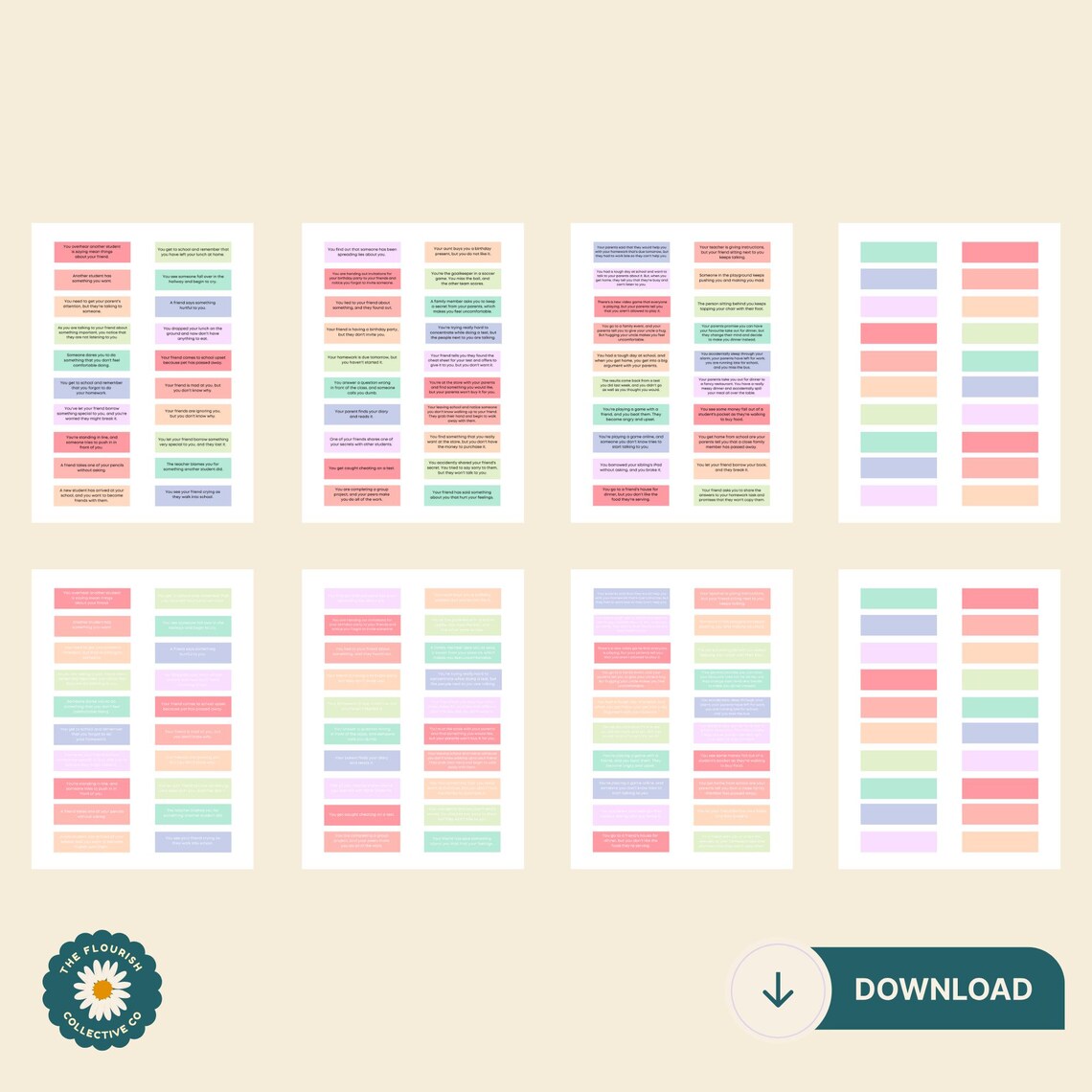 Jenga Social Skills Situation Cards - Jenga Questions, Social ...