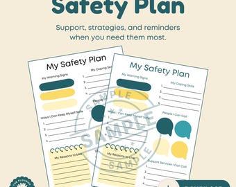 Printable Safety Crisis Plan Worksheet, Therapy Aid, Therapy Resource ...