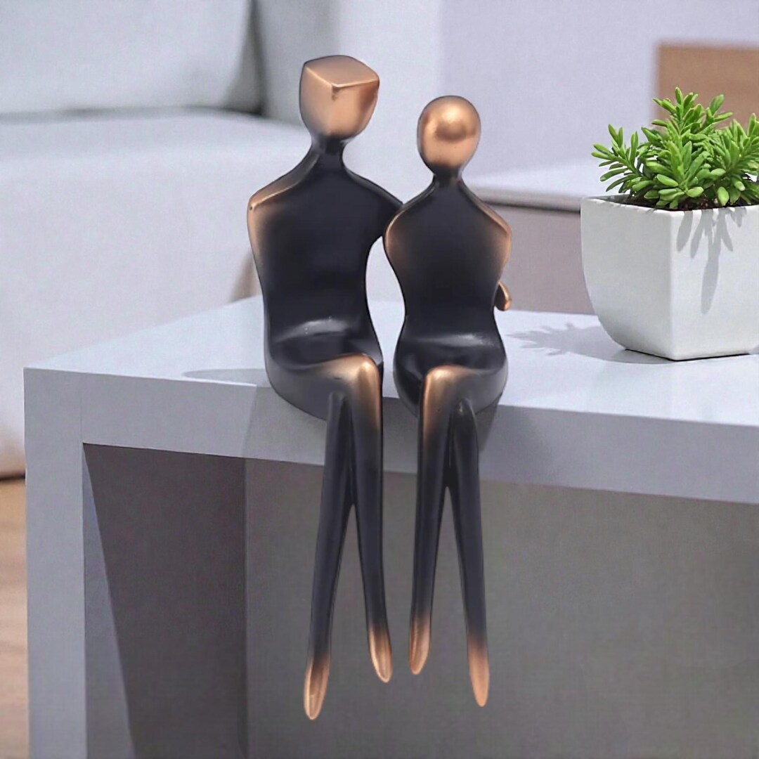 Modern Simple Abstract Figure Couple Sculpture, Stylish Home Décor ...