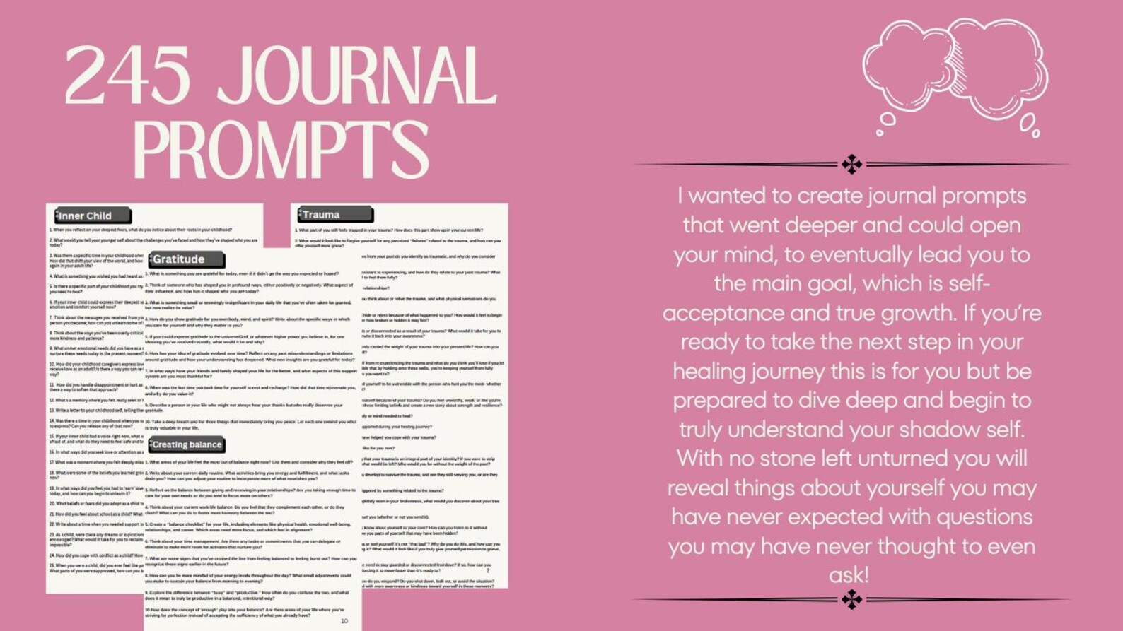 245 Journal Prompts for Emotional Healing, Self-discovery, Personal ...