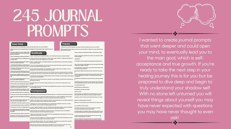 245 Journal Prompts for Emotional Healing, Self-discovery, Personal ...