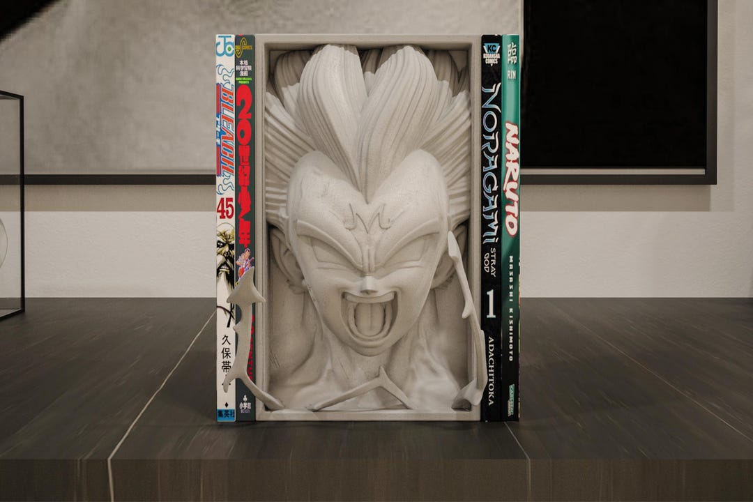 Majin Vegeta Manga Book Nook – Dragon Ball Z Diorama – Handmade Shelf ...
