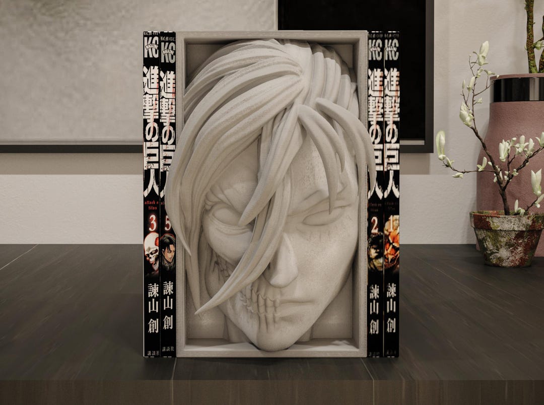 Eren Jaeger Manga Book Nook – Attack on Titan Diorama – Handmade Shelf ...