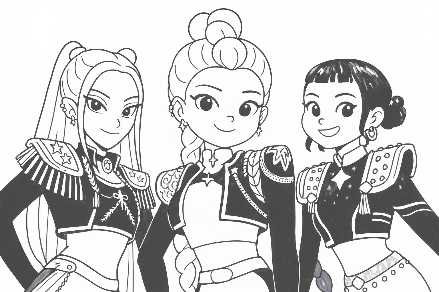 Huntrix Inspired Coloring Sheet-baby Huntrix - Etsy