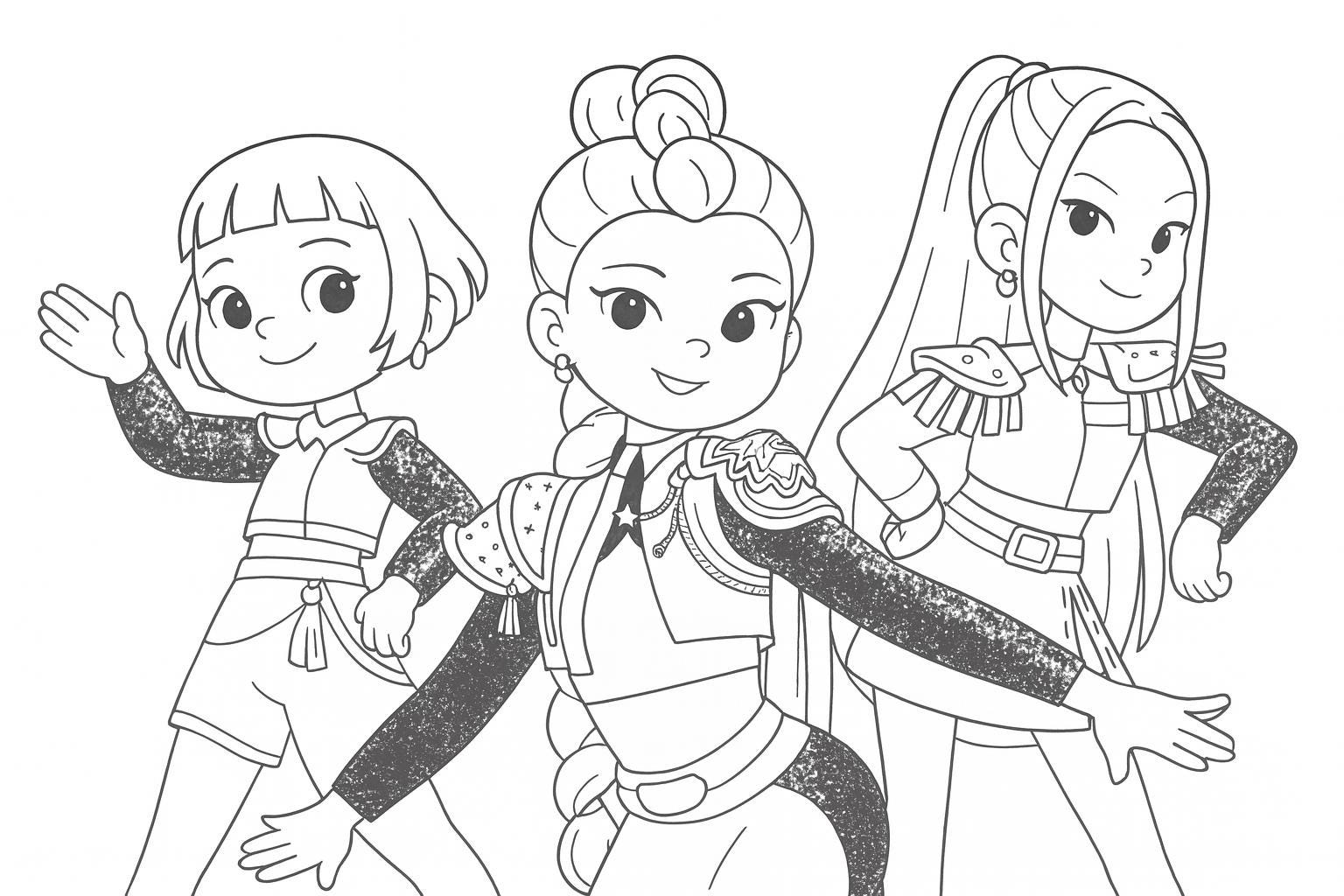 Huntrix Inspired Coloring Sheet-baby Huntrix - Etsy