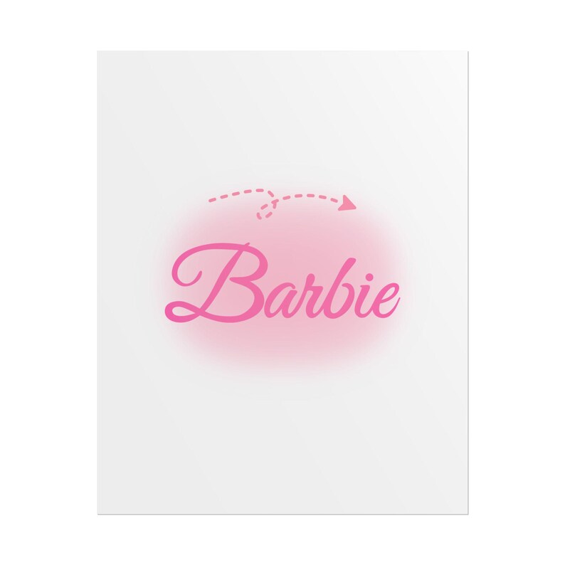 Barbie Rolled Poster, Pink Baribe Decor, Bedroom Wall Art, Birthday ...