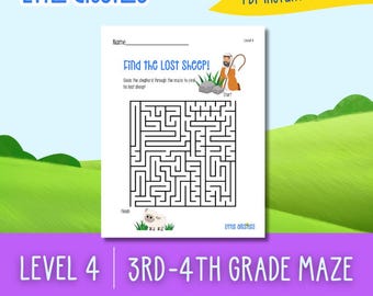 Pre-k Maze, Christian Activity, Sunday School Printable, VBS Activities ...