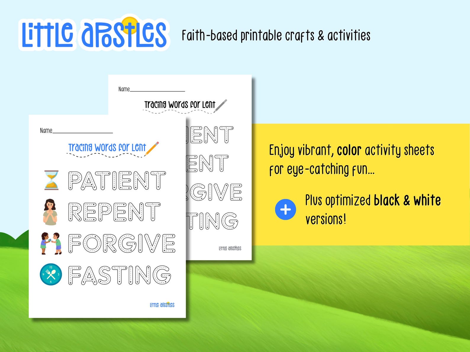 Lent Word Tracing, Letter Tracing, Christian Printable, Sunday School ...