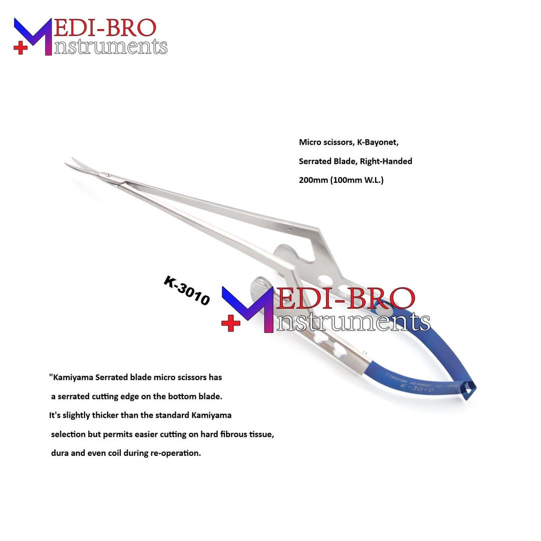 Kamiyama Micro K-bayonet Scissors Blue Neurosurgery - Etsy