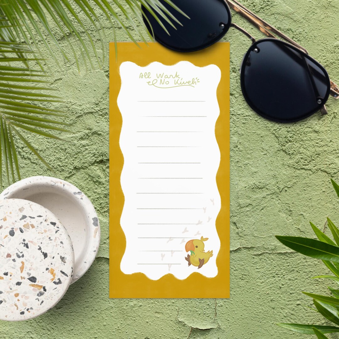 All Wark No Kweh Chocobo Notepad - Etsy
