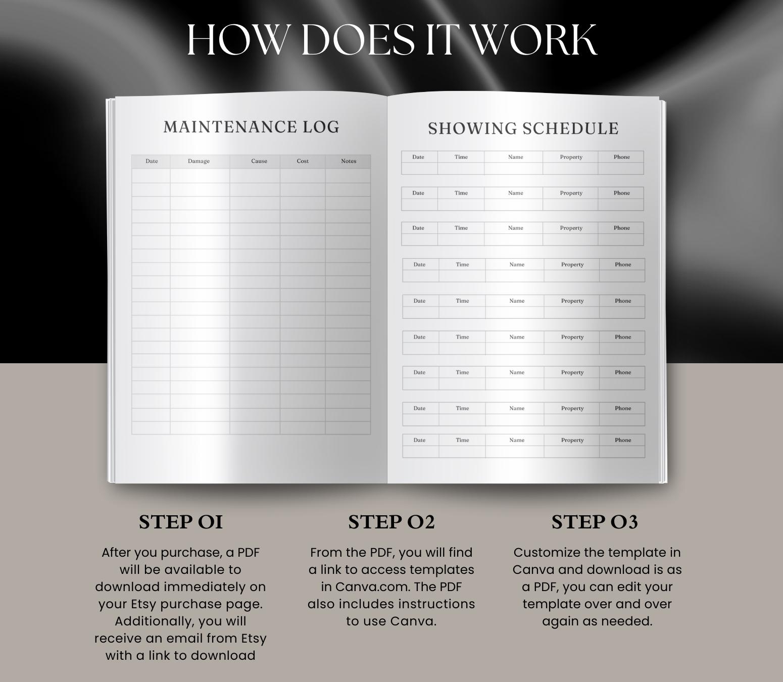 Rental Property Planner, Real Estate Organizer, Landlord Journal ...