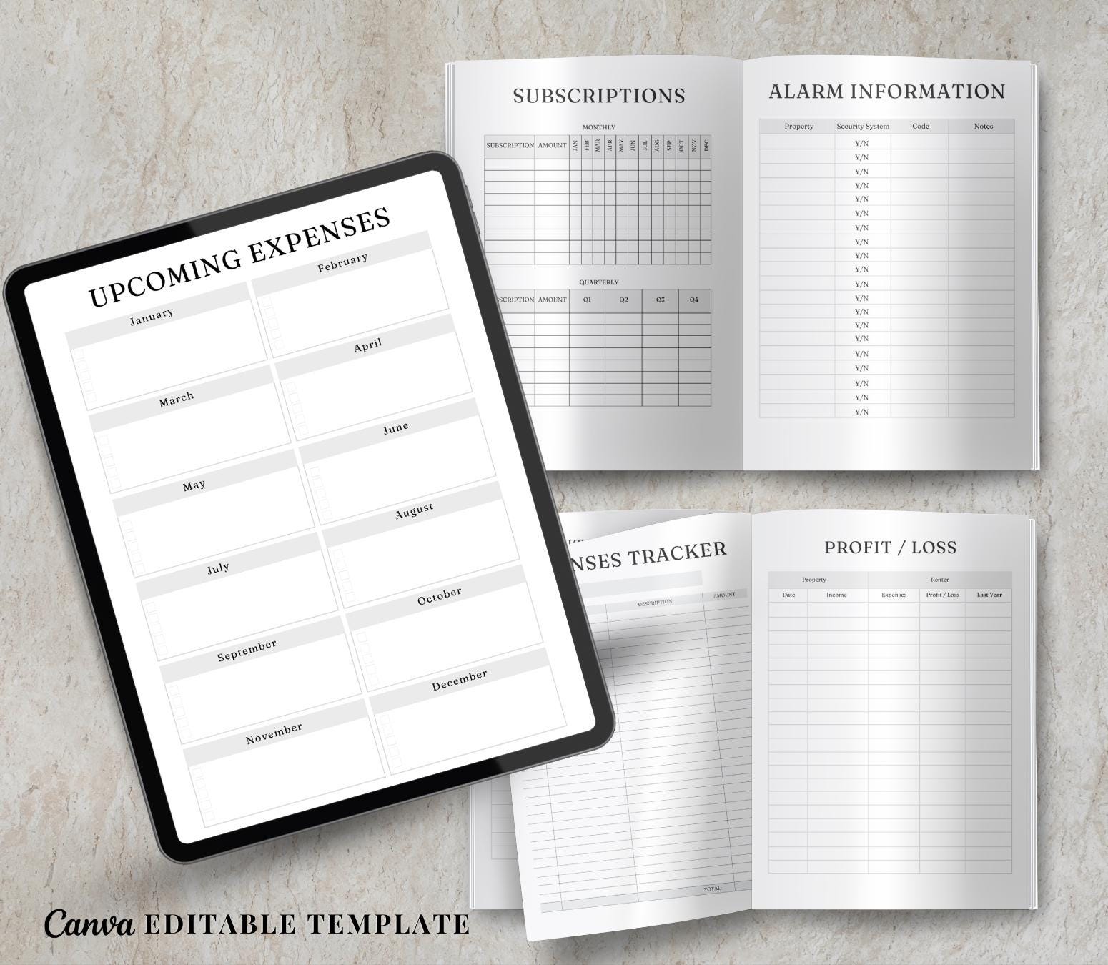 Rental Property Planner, Real Estate Organizer, Landlord Journal ...