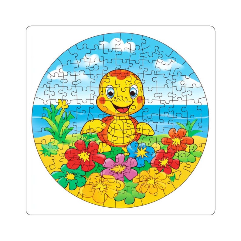Autism Awareness Sea Turtle Dolphin Sticker – Colorful Puzzle Piece ...