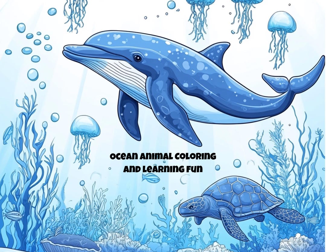 Ocean Animal Educational Coloring Pages| Fun and Learning for Kids ...