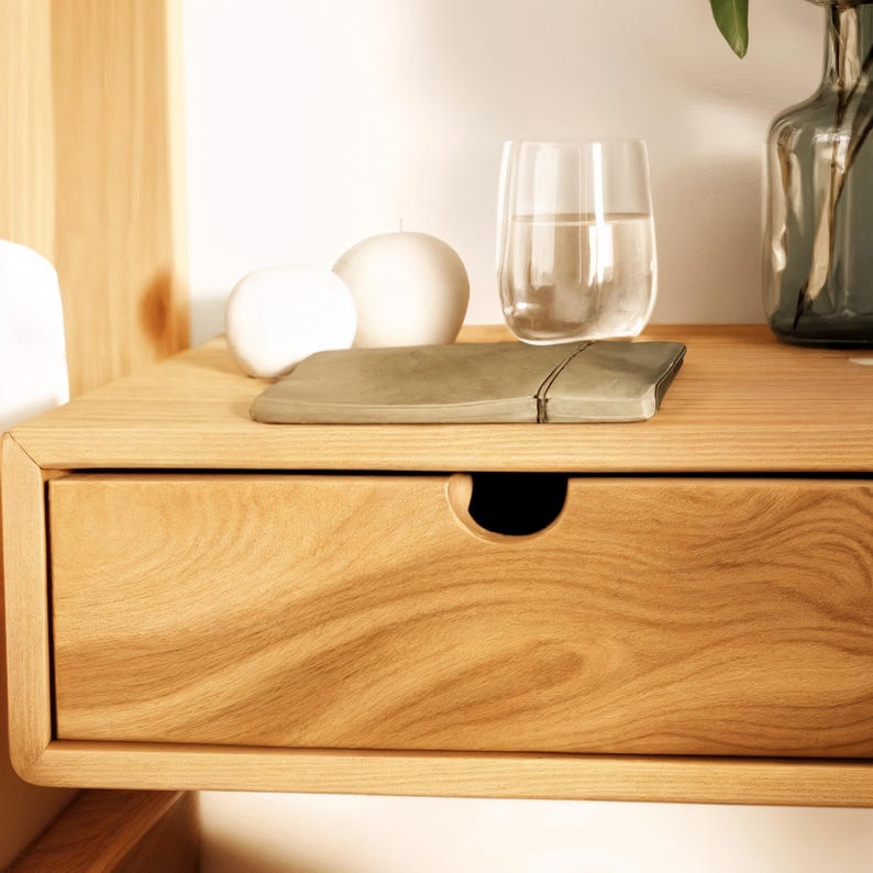 Floating Nightstand - Floating Drawer - Walnut Floating Nightstand ...