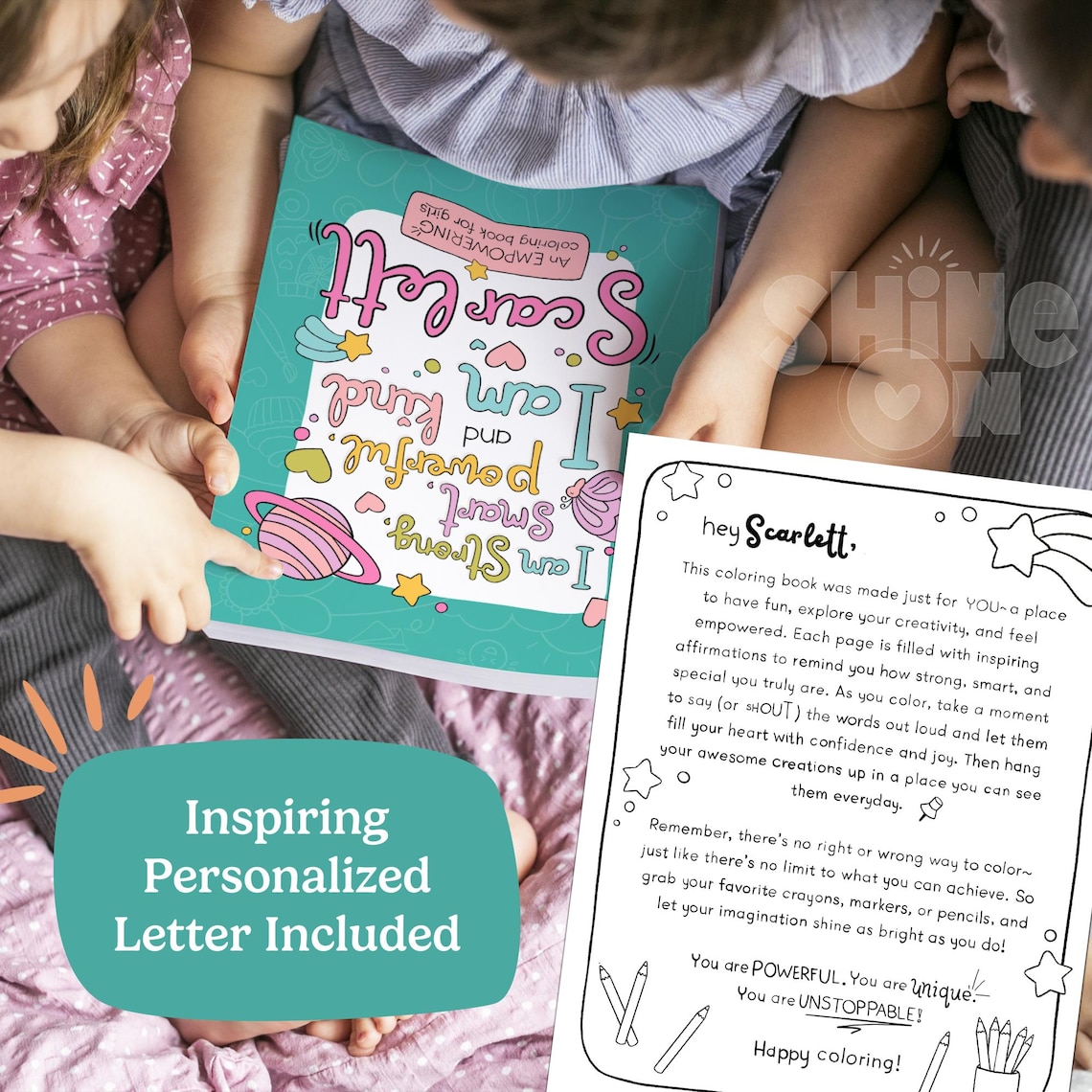 Personalized Kids Coloring Book for Girls, Custom Coloring Book for ...