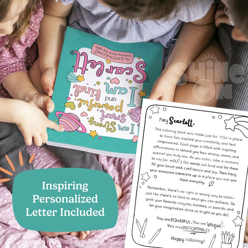 Personalized Kids Coloring Book for Girls, Custom Coloring Book for ...