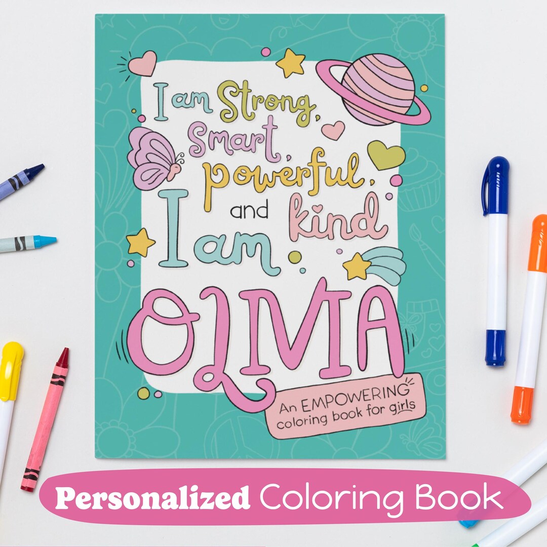 Personalized Kids Coloring Book for Girls, Custom Coloring Book for ...