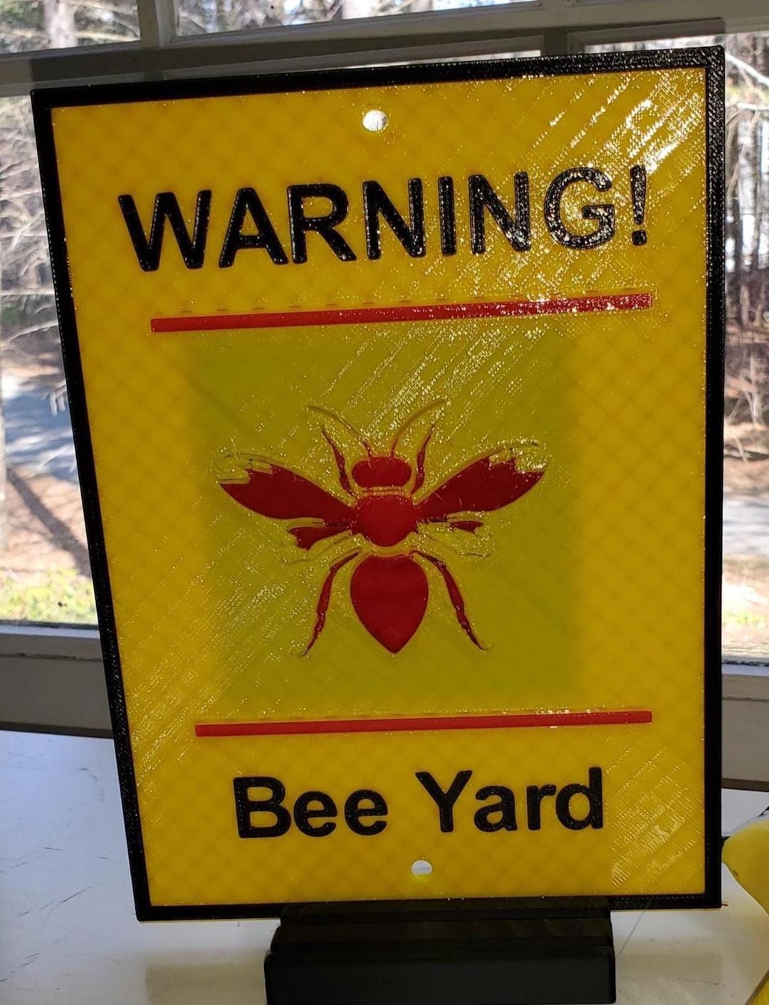 Bee Yard Warning Sign - Double Sided With Striking Design on Back ...
