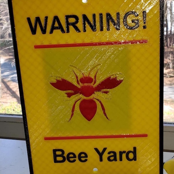 Bee Warning Sign - Etsy