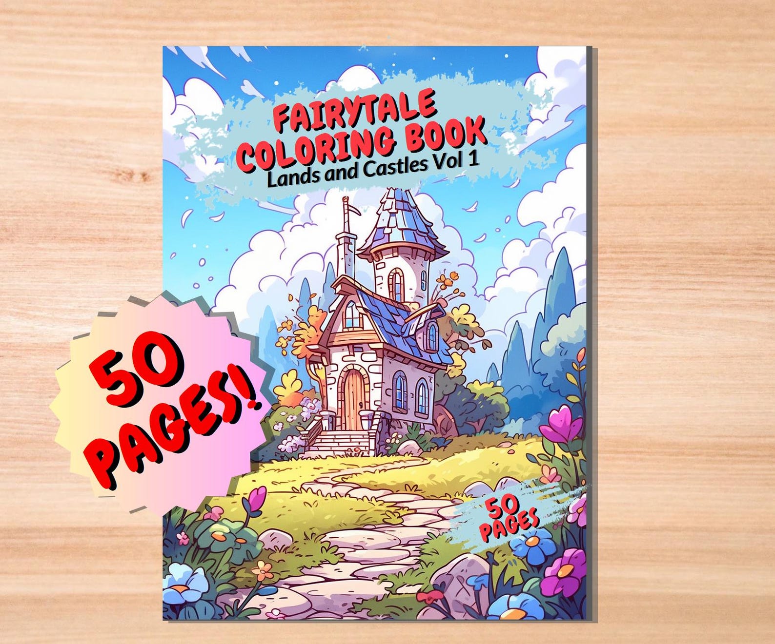 Fairytale Coloring Book: Lands and Castles, 50 Pages (digital Download ...