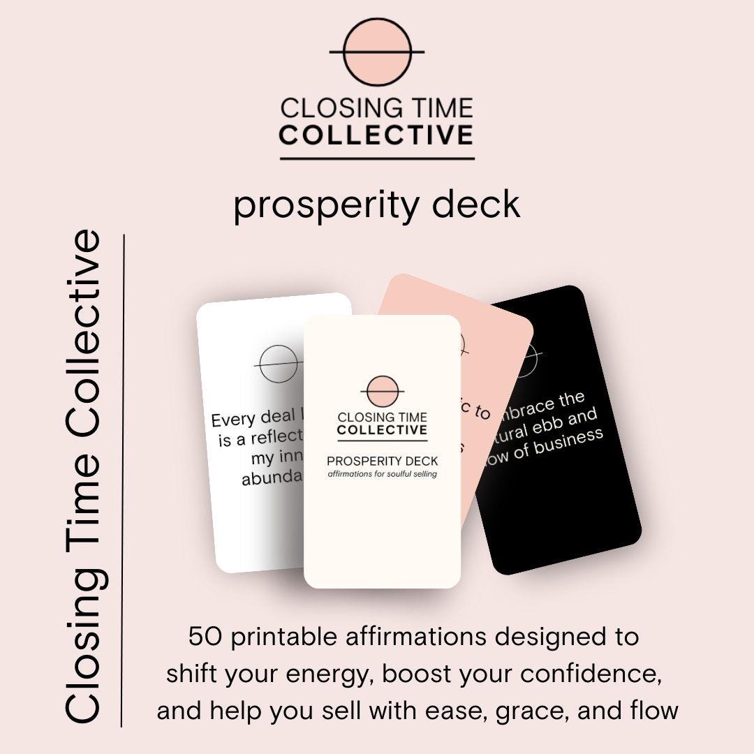 The Prosperity Deck - Affirmations for Soulful Sellers - Etsy