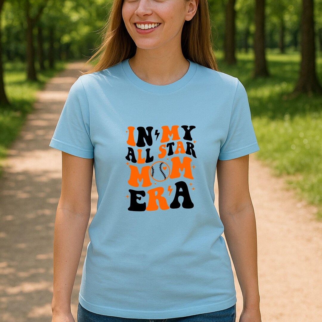 In My All Star Mom Era Shirt,retro Baseball Mom T-shirt,mother's Day ...