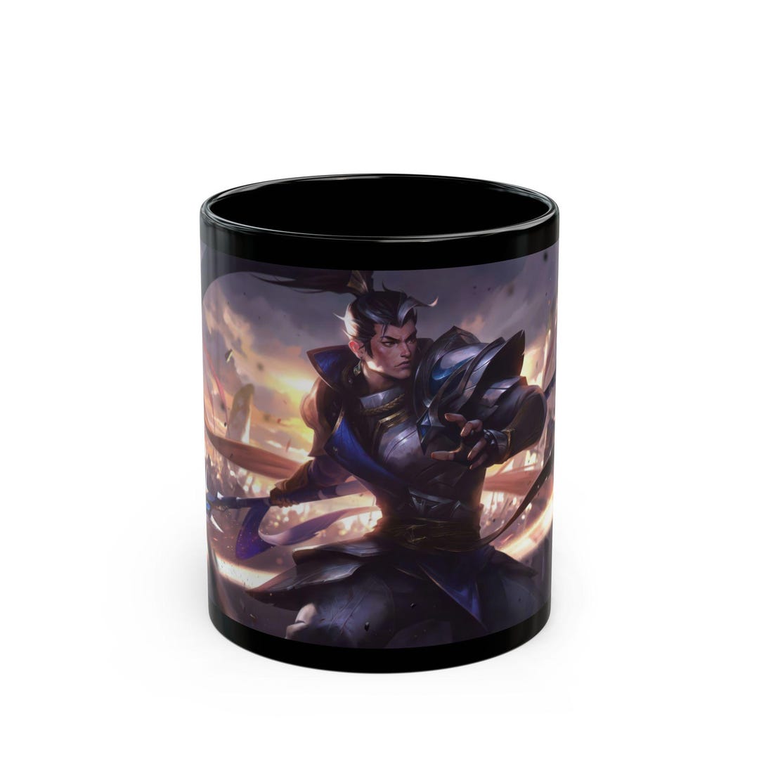 Xin Zhao Mug, League of Legends Coffee Cup, Gaming Gift, Black Ceramic ...