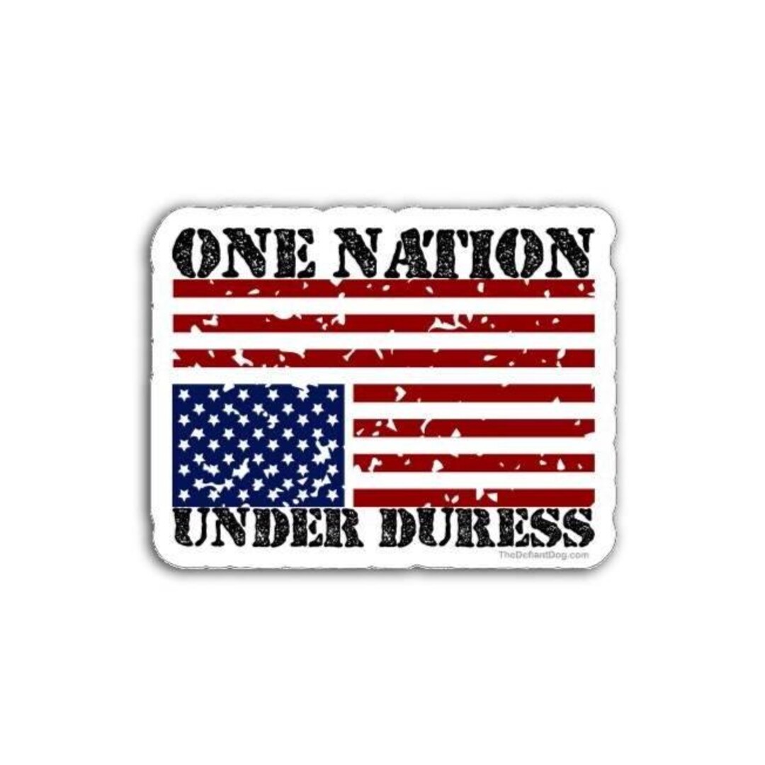 One Nation Under Duress Sticker Pack, Magnet, or Vinyl Decal ...