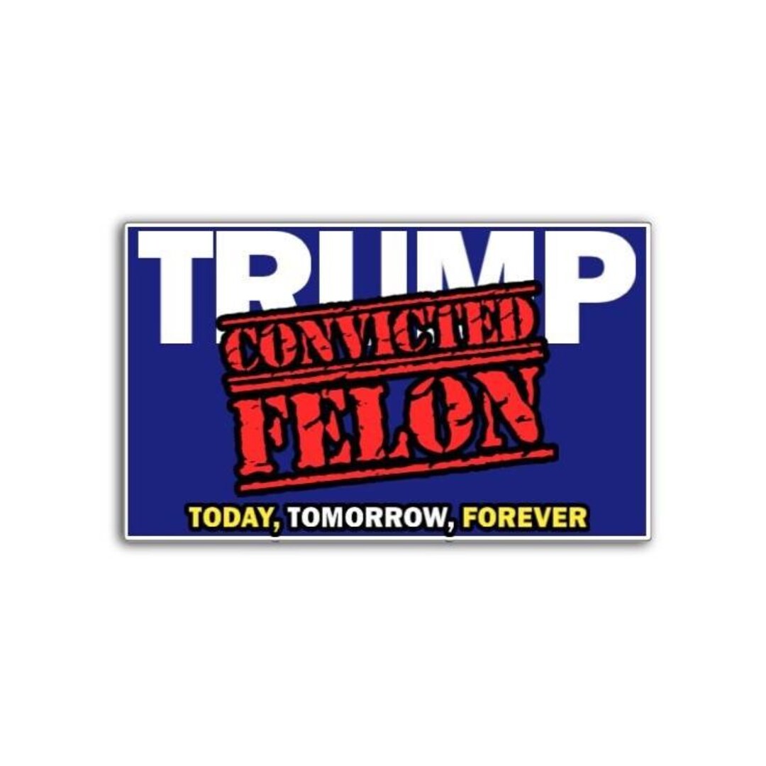 Trump Convicted Felon Sticker Pack, Magnet, or Vinyl Decal | Anti Trump ...