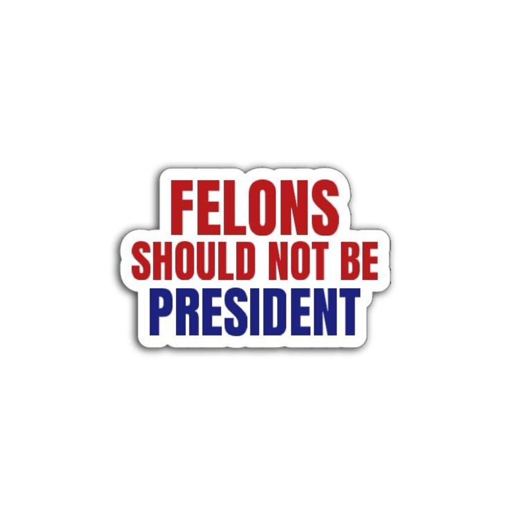 Felons Should Not Be President Vinyl Decal or Magnet | Political ...