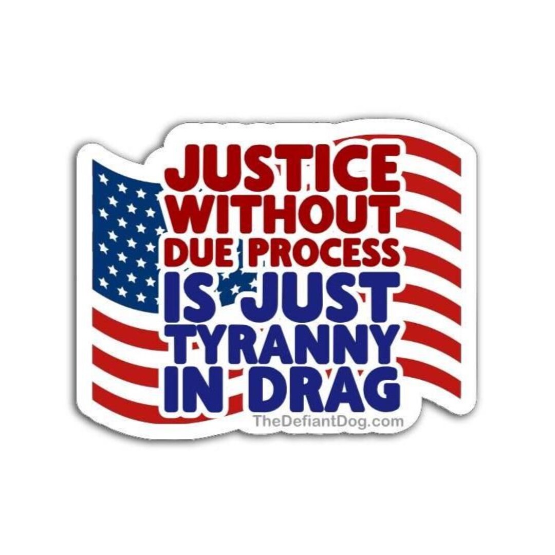 Justice Without Due Process is Tyranny in Drag Sticker Pack, Magnet, or ...