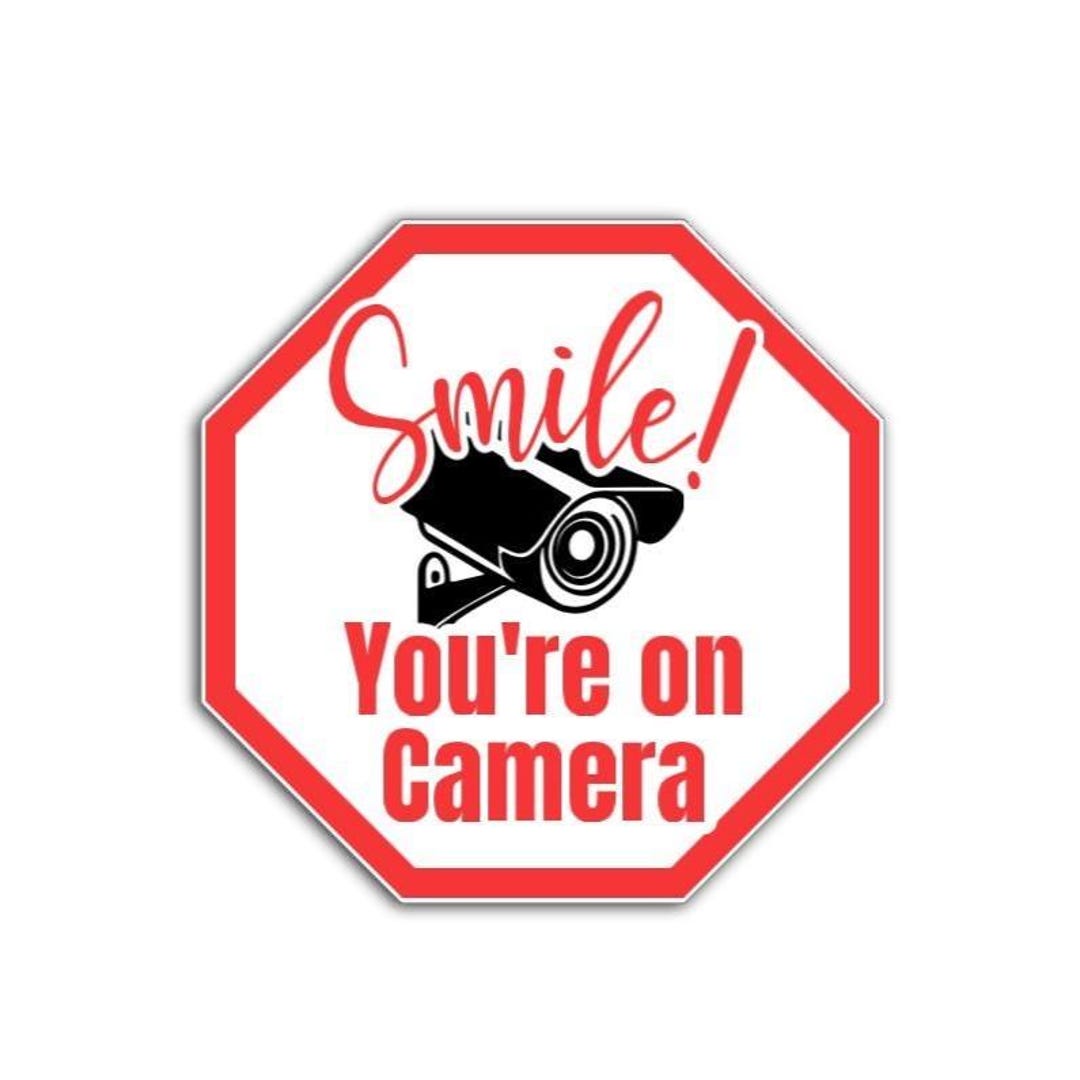 Smile You're on Camera Sign: Security Decal or Magnet - Etsy