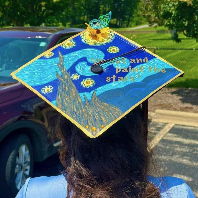 Graduation Painted Hat - Etsy