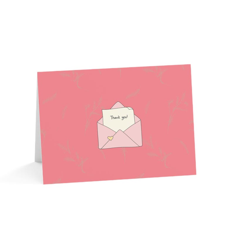 Greeting Cards Set, Cute Thank You Note Stationery Pack - Wedding ...