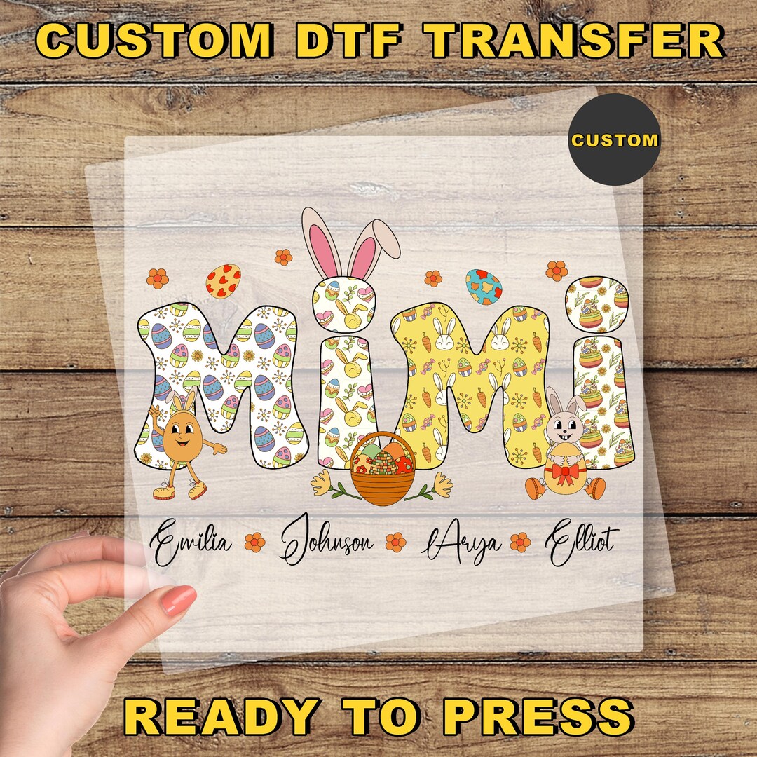 Easter Mimi Dtf Transfer, Custom Mimi Ready to Press, Easter Ready to Press Dtf, Custom Grandma ...