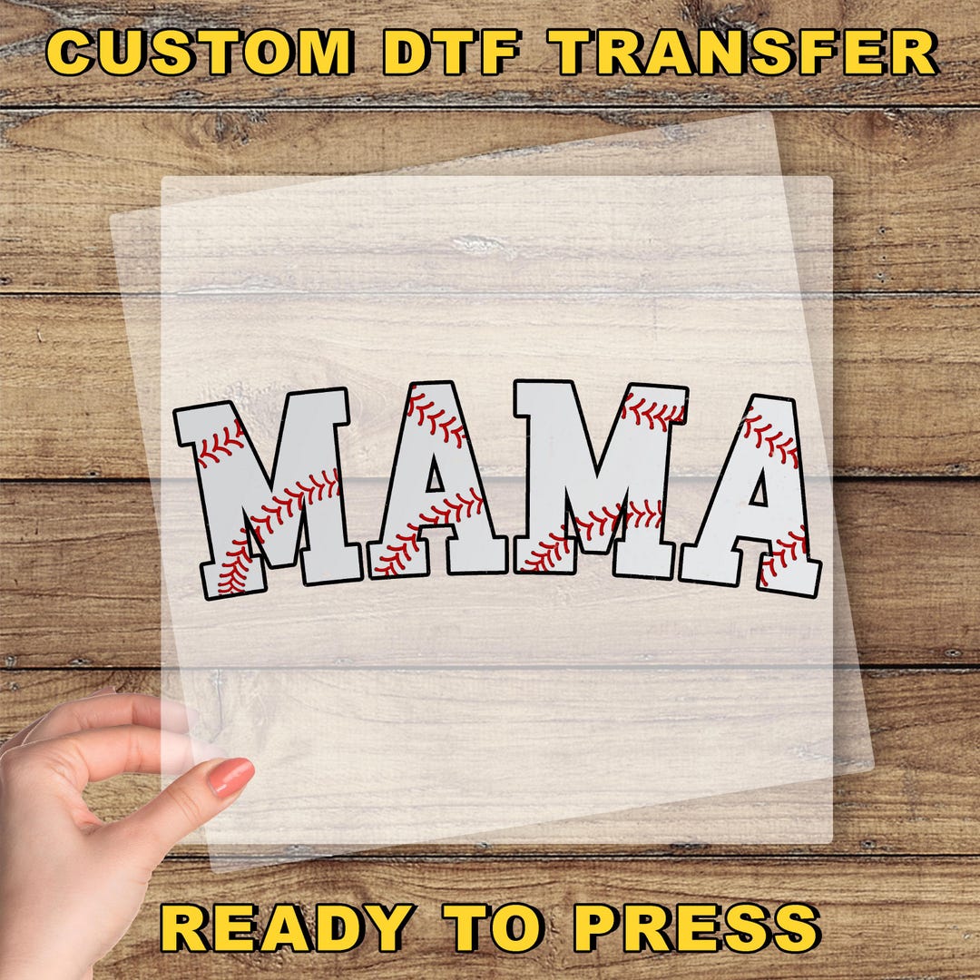 Baseball Mama DTF Transfer, Mother's Day Gift for Baseball Mom DTF ...