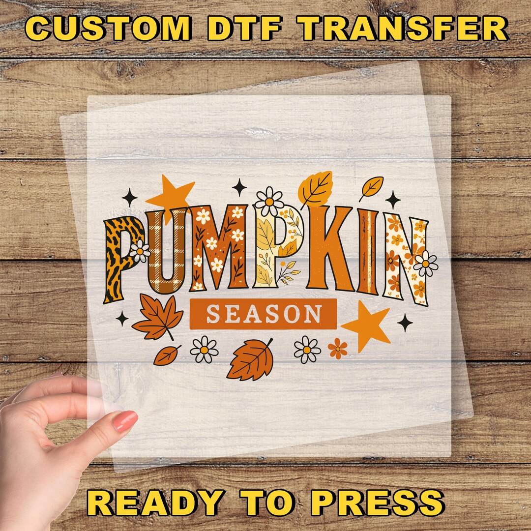 Pumpkin Season Direct to Film, Fall Leaves Ready to Press, Fall Season ...