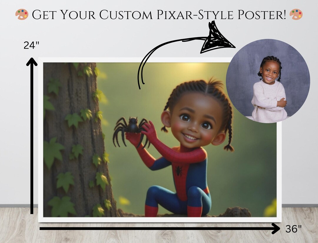 Framed Custom Pixar Style Portraits | Framed Artwork From Your Photos ...