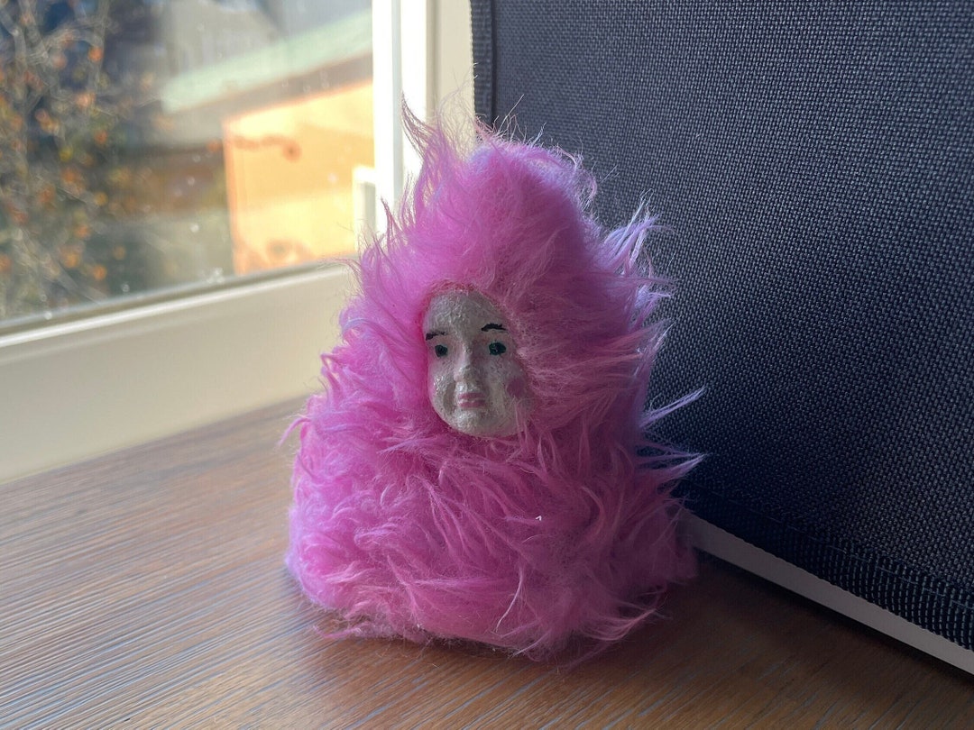 Sad Baby Face Sculpture, Pink Fur, Pink Christmas Tree, Easter Tree ...