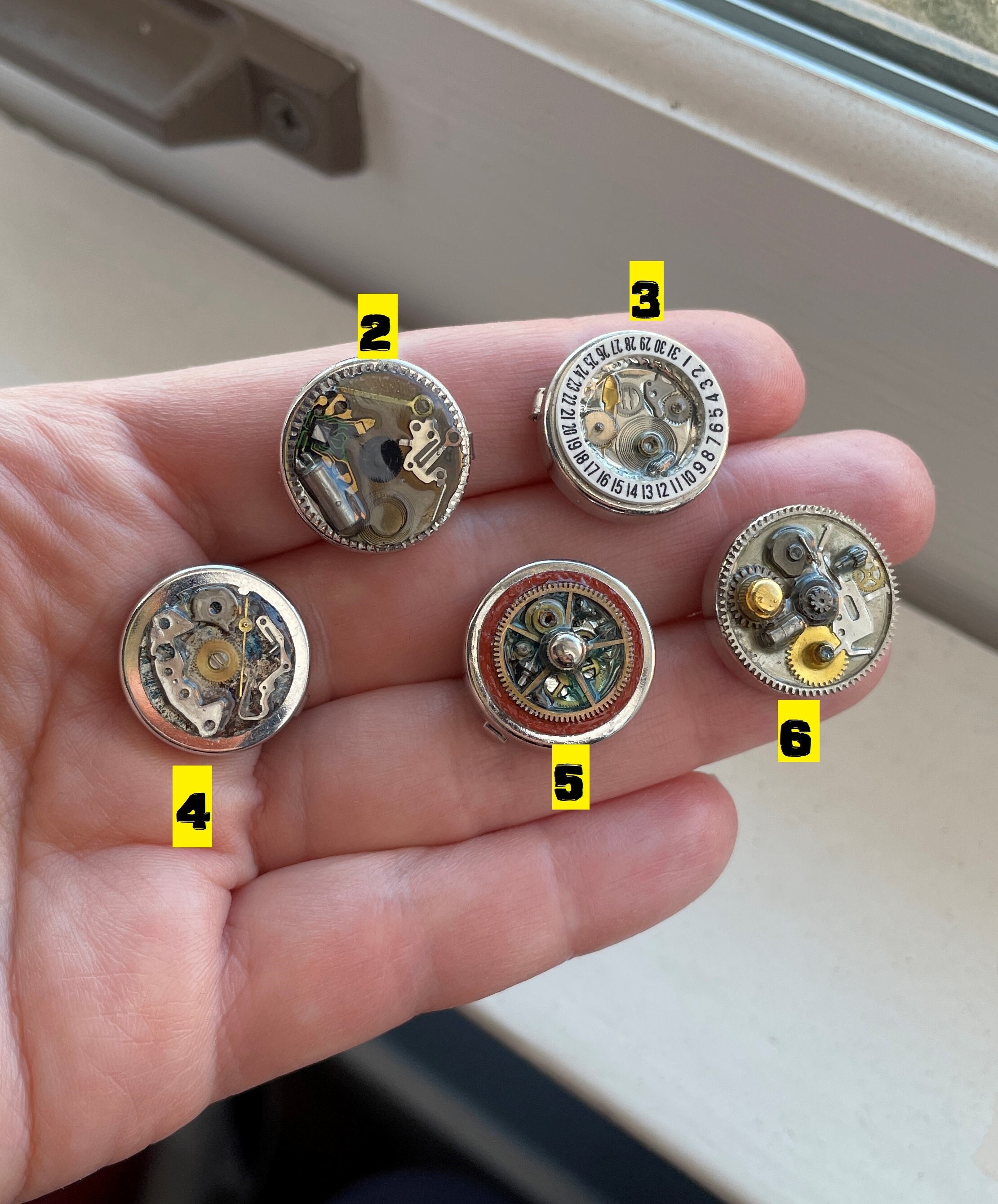 Steampunk Button Covers, Timepiece Button Covers, Gear Buttons ...