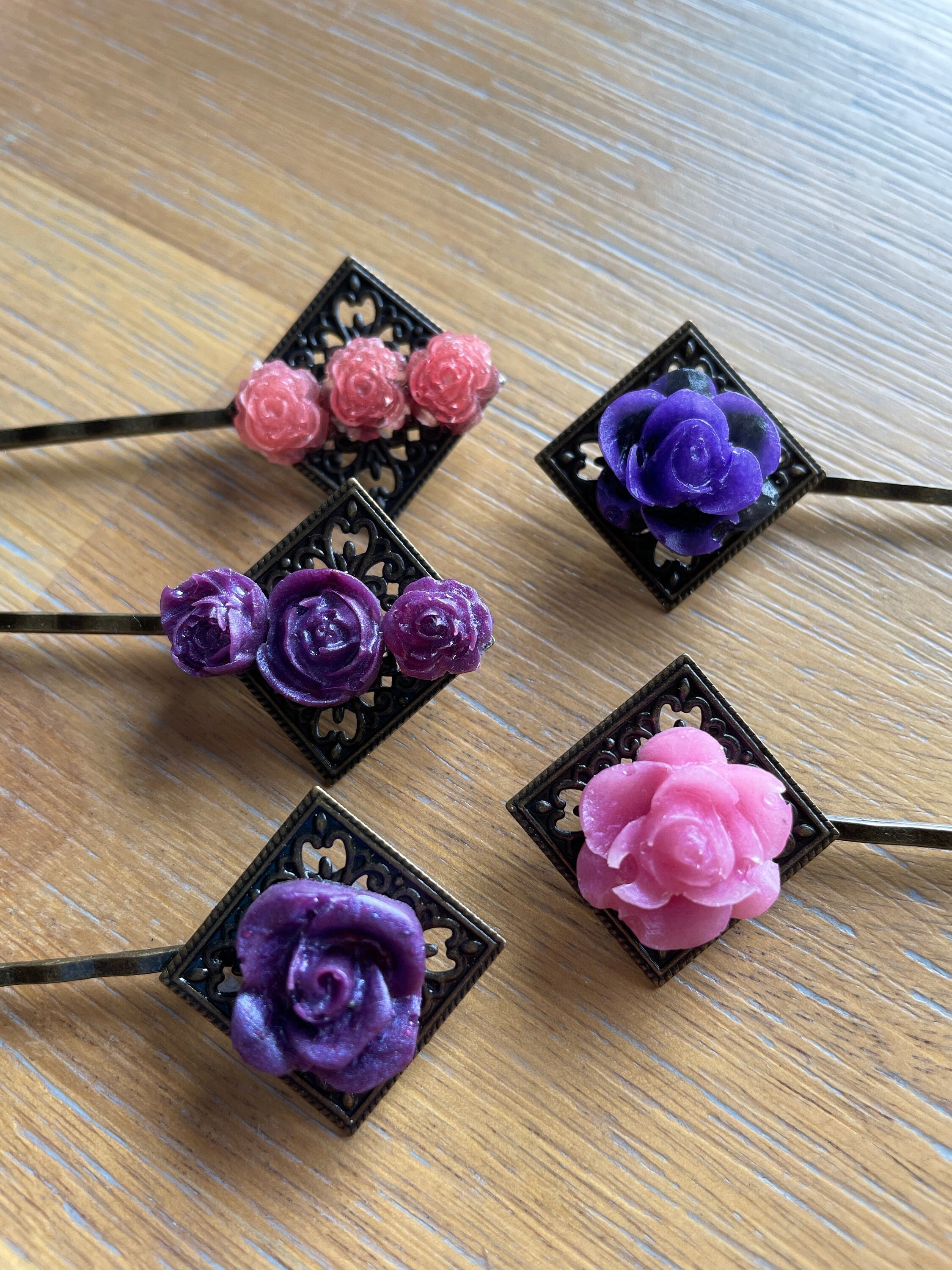 Rose Bobby Pin, Flowers for Your Hair, Floral Hair Accessory, Handmade ...